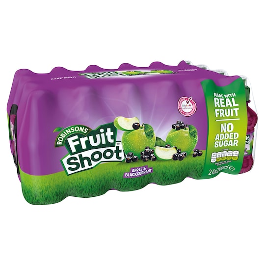 Fruit Shoot Apple & Blackcurrant No Added Sugar 24 X 200Ml - Tesco ...