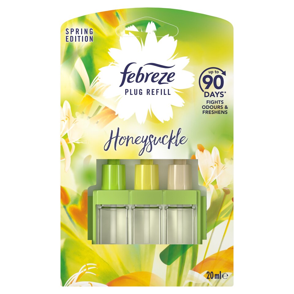 Febreze Air Freshener 3volution Plug-in Refill Honeysuckle 20ML - Tesco ...