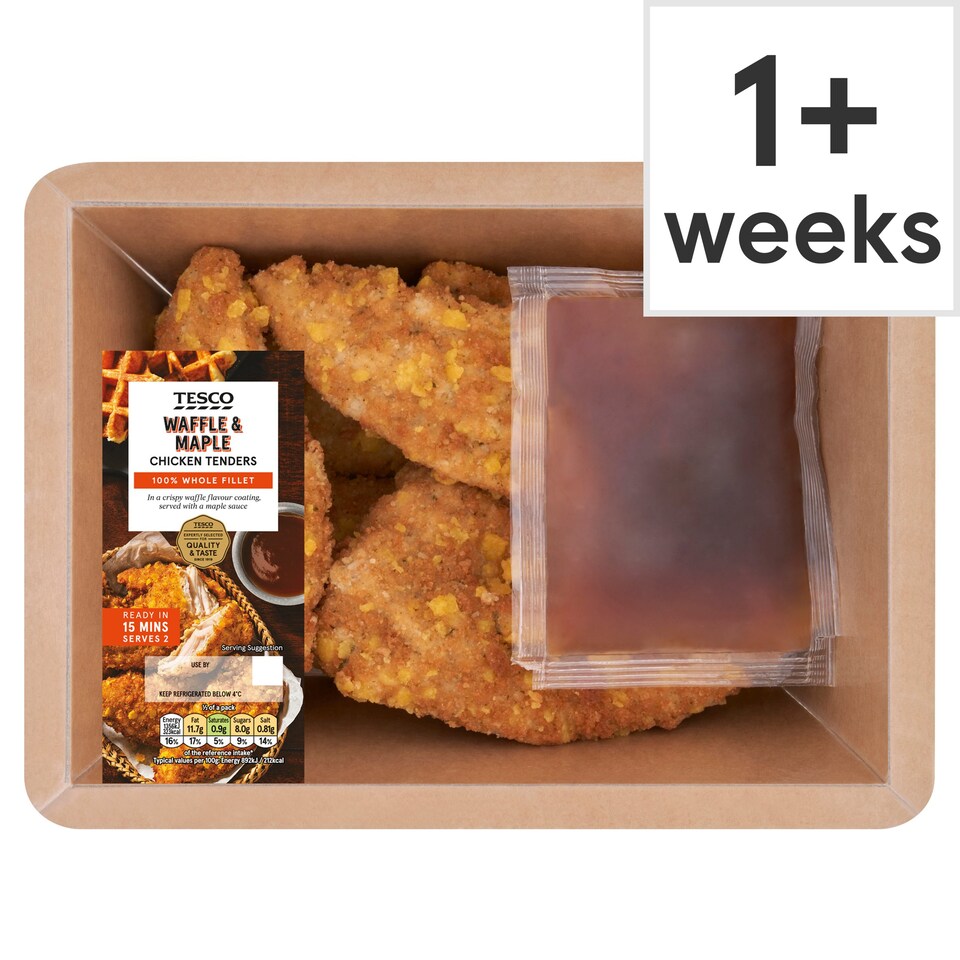 Tesco Waffle and Maple Chicken Tenders 335g - Tesco Groceries