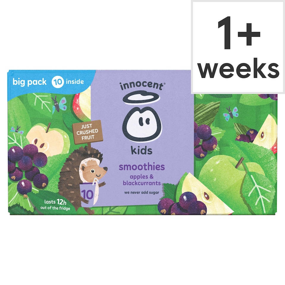 innocent Kids Smoothies Apples & Blackcurrants 10 x 150ml - Tesco Groceries