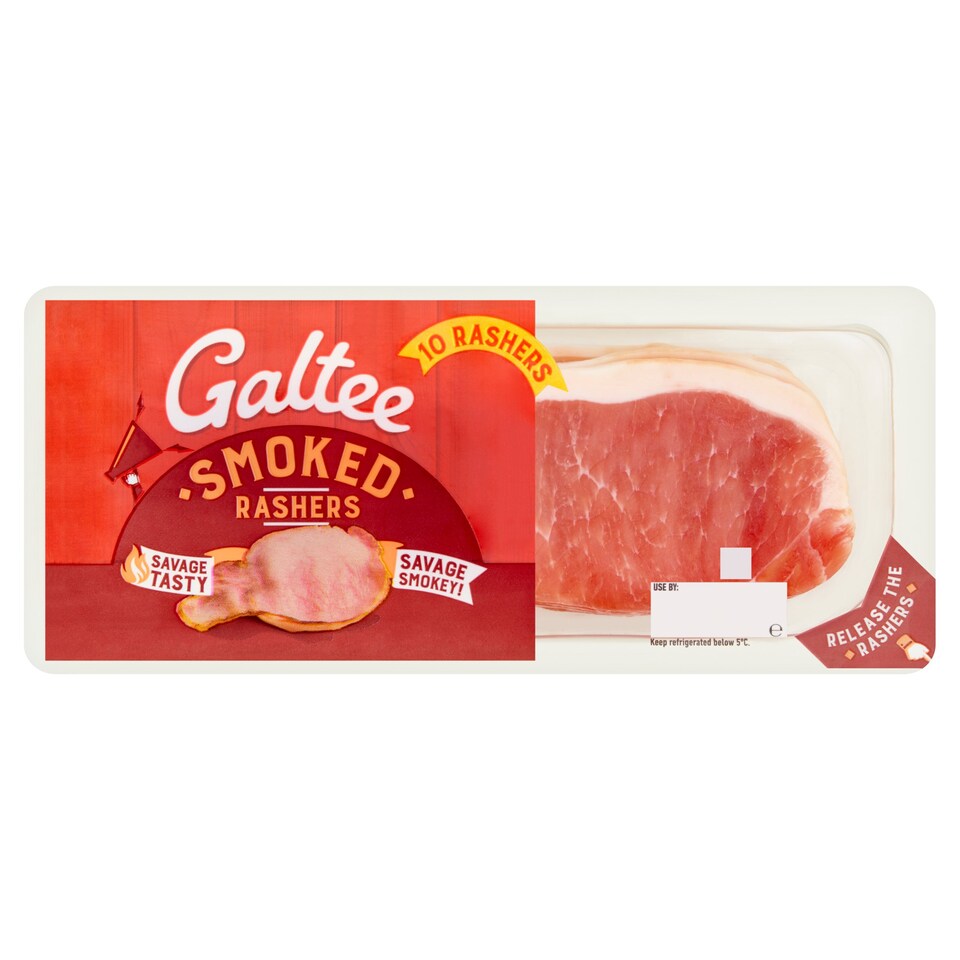 Galtee Value Smoked 10 Cap Rashers 300G - Tesco Groceries
