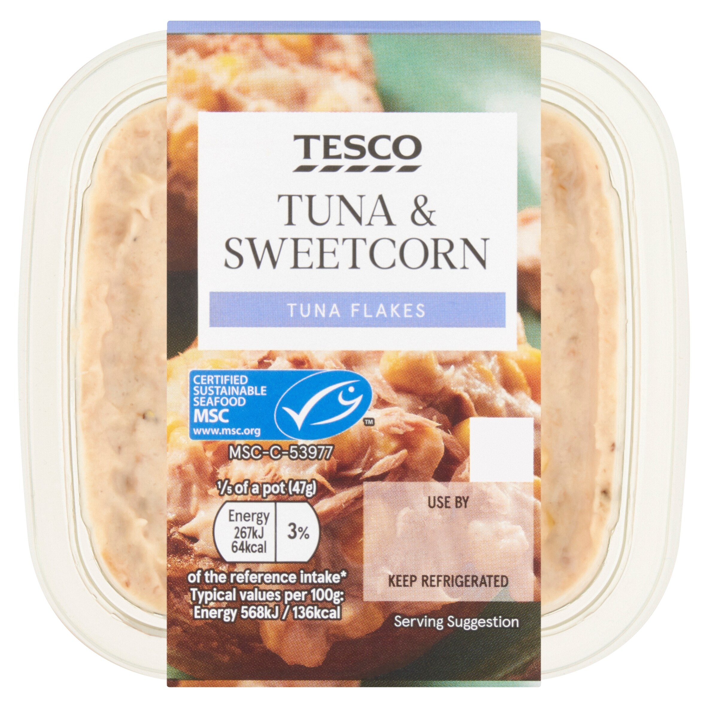Tesco Tuna Sweetcorn Sandwich Filler 235g (C) - Tesco Groceries
