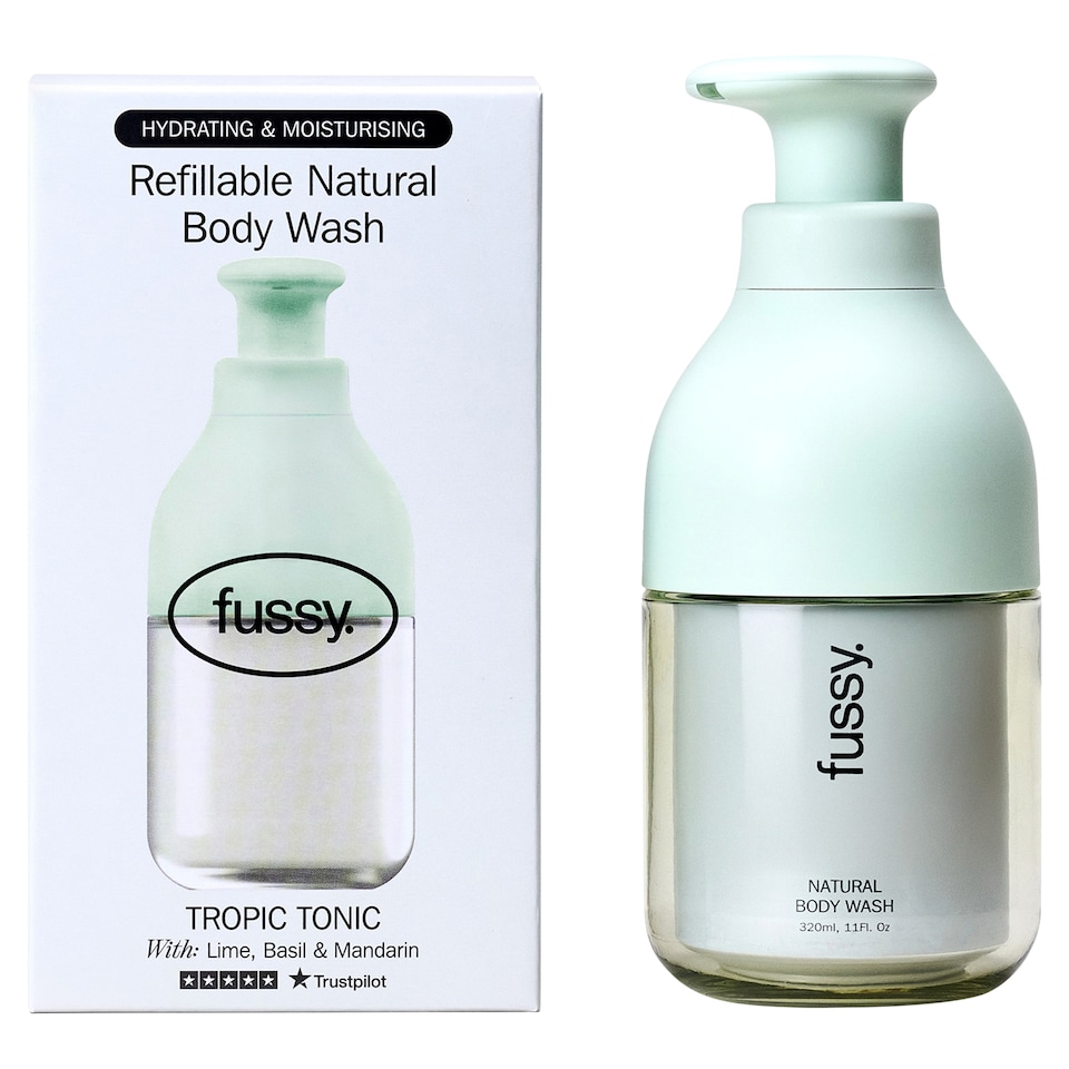 Fussy Refillable Natural Body Wash Tropic Tonic 320ml - Tesco Groceries