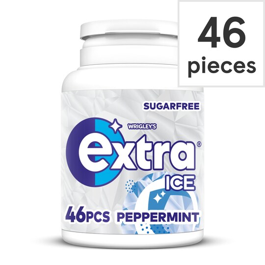 Extra Ice Peppermint Gum Bottle 46 Pieces - Tesco Groceries