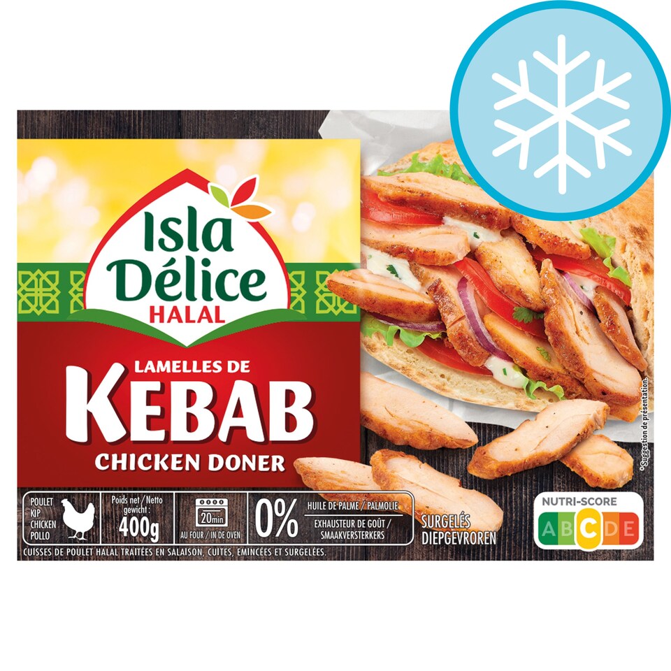 Isla Delice Halal Kebab Chicken Doner 400g - Tesco Groceries