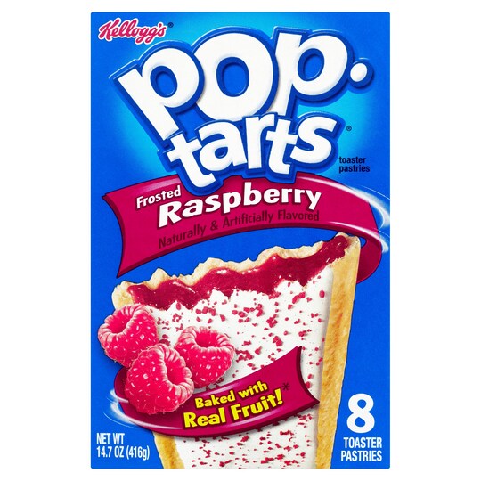 Kelloggs Pop Tarts Frosted Raspberry 416G - Tesco Groceries
