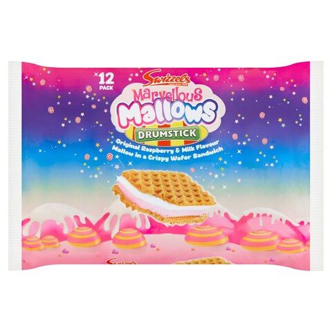 Swizzels Marvellous Mallows Drumstick Sandwich Wafers 12 Pack 144g ...