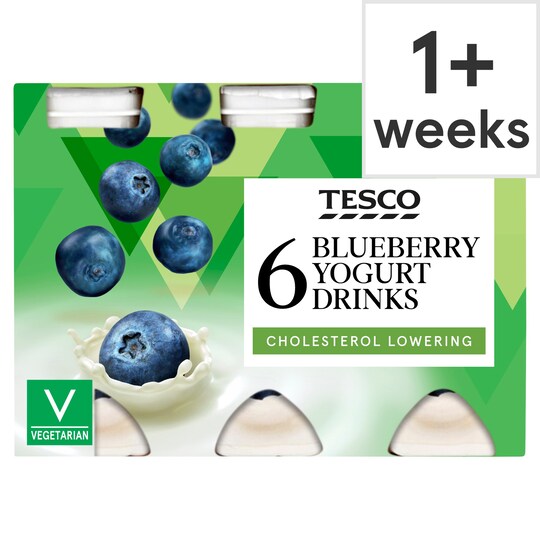 Tesco Blueberry Yogurt Drink 6X100g - Tesco Groceries
