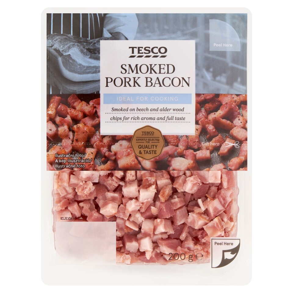 Tesco Smoked Pork Bacon 2 x 100g (200g) - Tesco Groceries