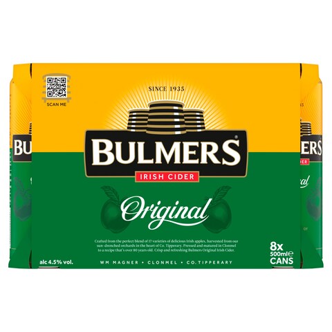 Bulmers Original Irish Cider 8X500ml - Tesco Groceries