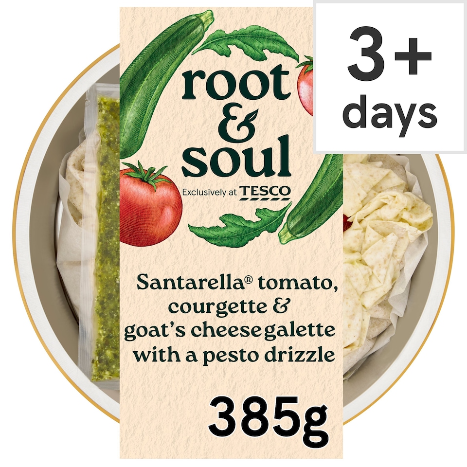 Root & Soul Santarella Tomato, Courgette & Goats Cheese Galette With A ...