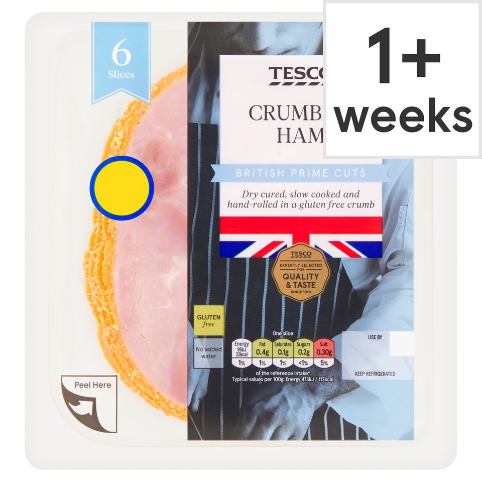 Tesco British Crumbed Ham 120g - Tesco Groceries