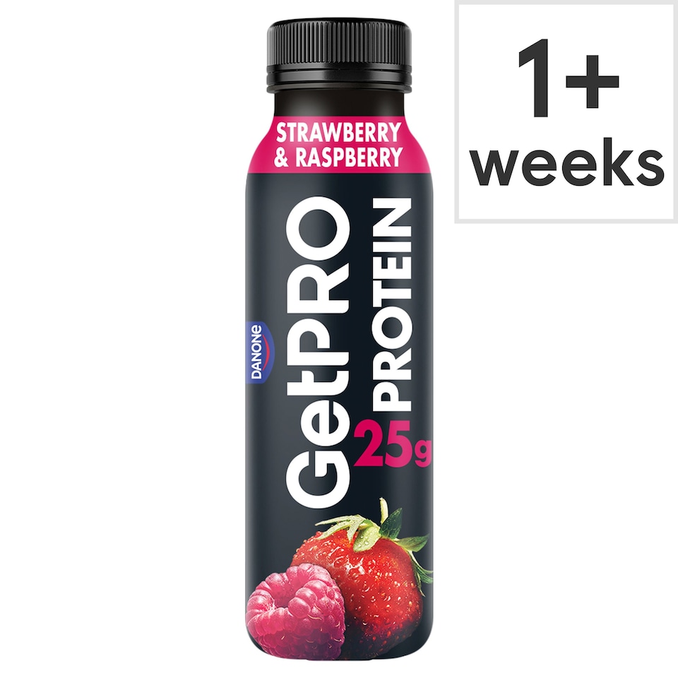 GetPro 25g Strawberry High Protein Yoghurt Drink 300g - Tesco Groceries