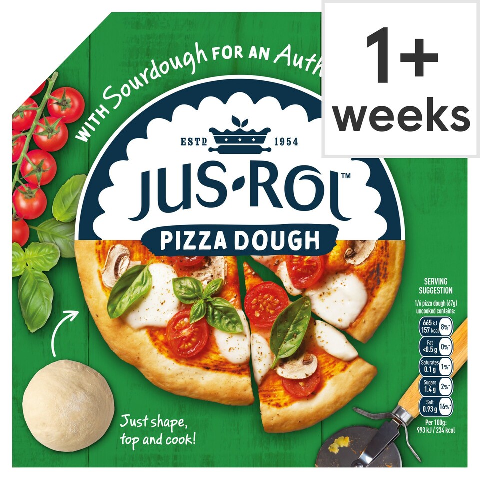 Jus-Rol Pizza Dough with Sourdough 400g - Tesco Groceries