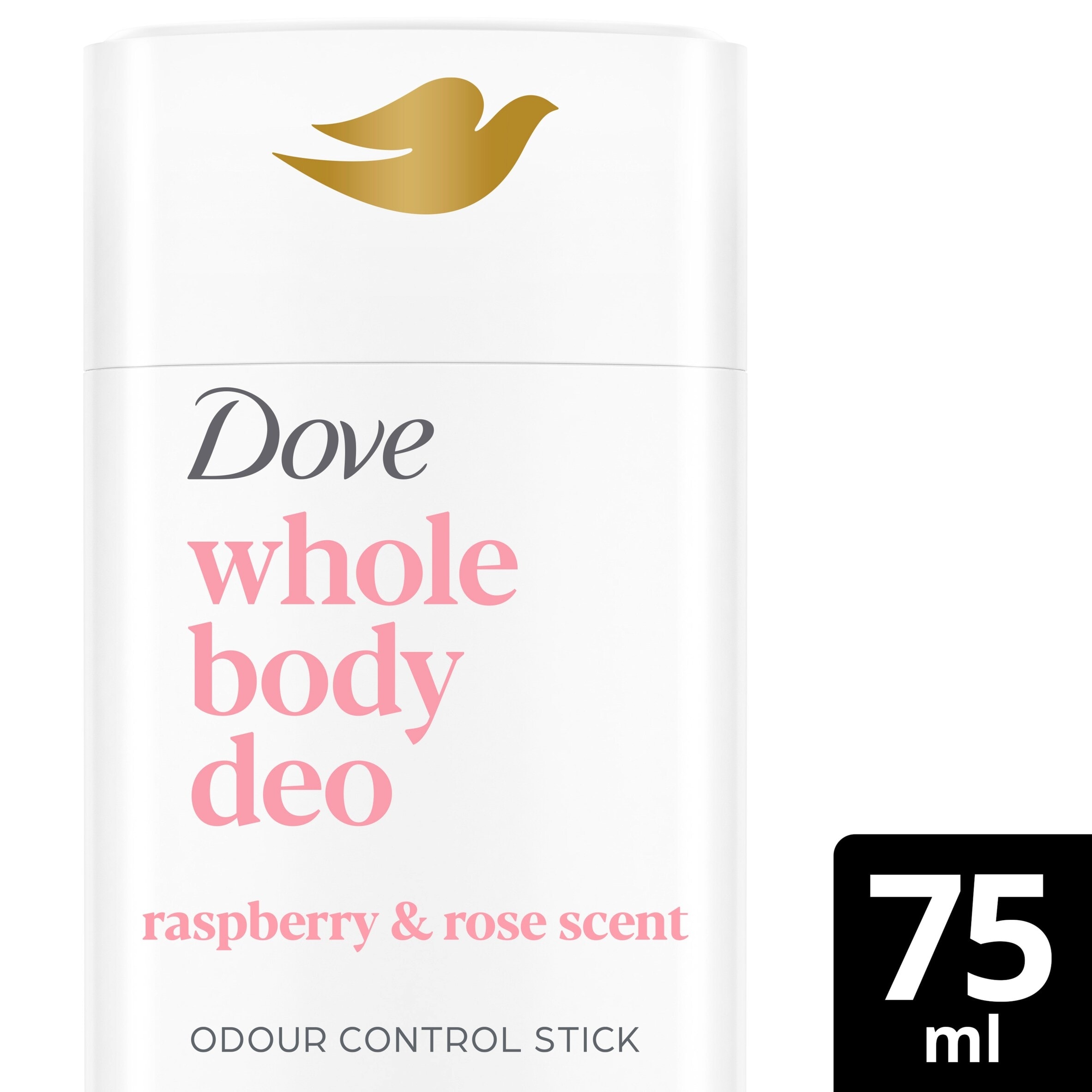 Dove Raspberry & Rose Whole Body Deodorant Stick 48h Odour Control 50ml ...