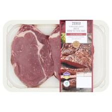Tesco Northern Irish Beef Ribeye Steaks 454g - Tesco Groceries