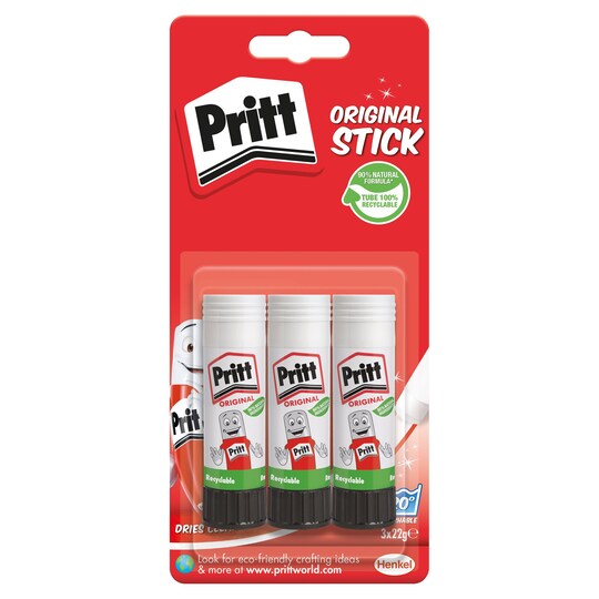 Pritt Stick 22G 3 Pack - Tesco Groceries