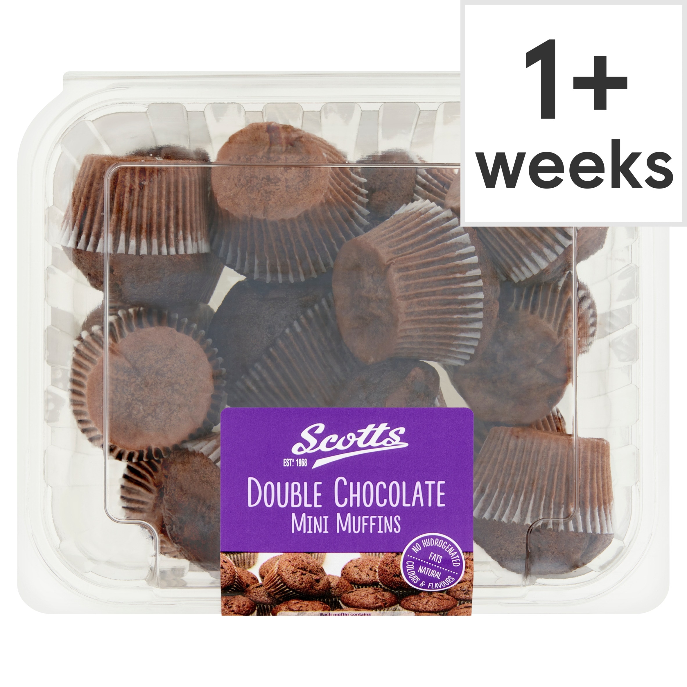 Scotts Double Chocolate Mini Muffins 375G - Tesco Groceries