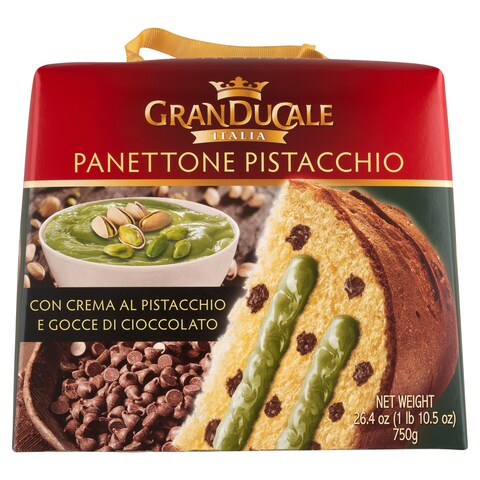 Granducale Panettone csokoládé darabkákkal pisztácia krémmel töltve 750 ...