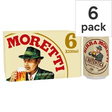 Birra Moretti Italian Lager 6 X 330Ml Cans - Tesco Groceries