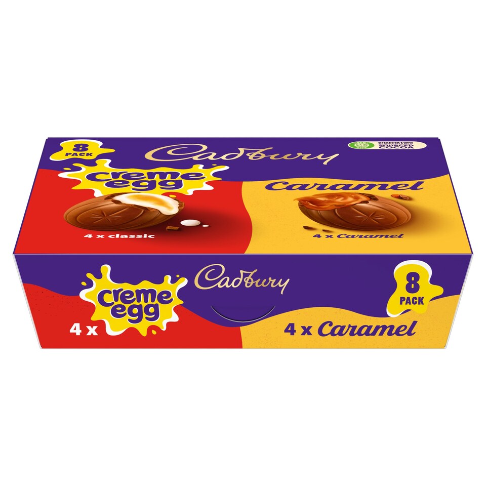 Cadbury Creme Egg and Caramel Mixed Multipack 8pack 320g Tesco Groceries