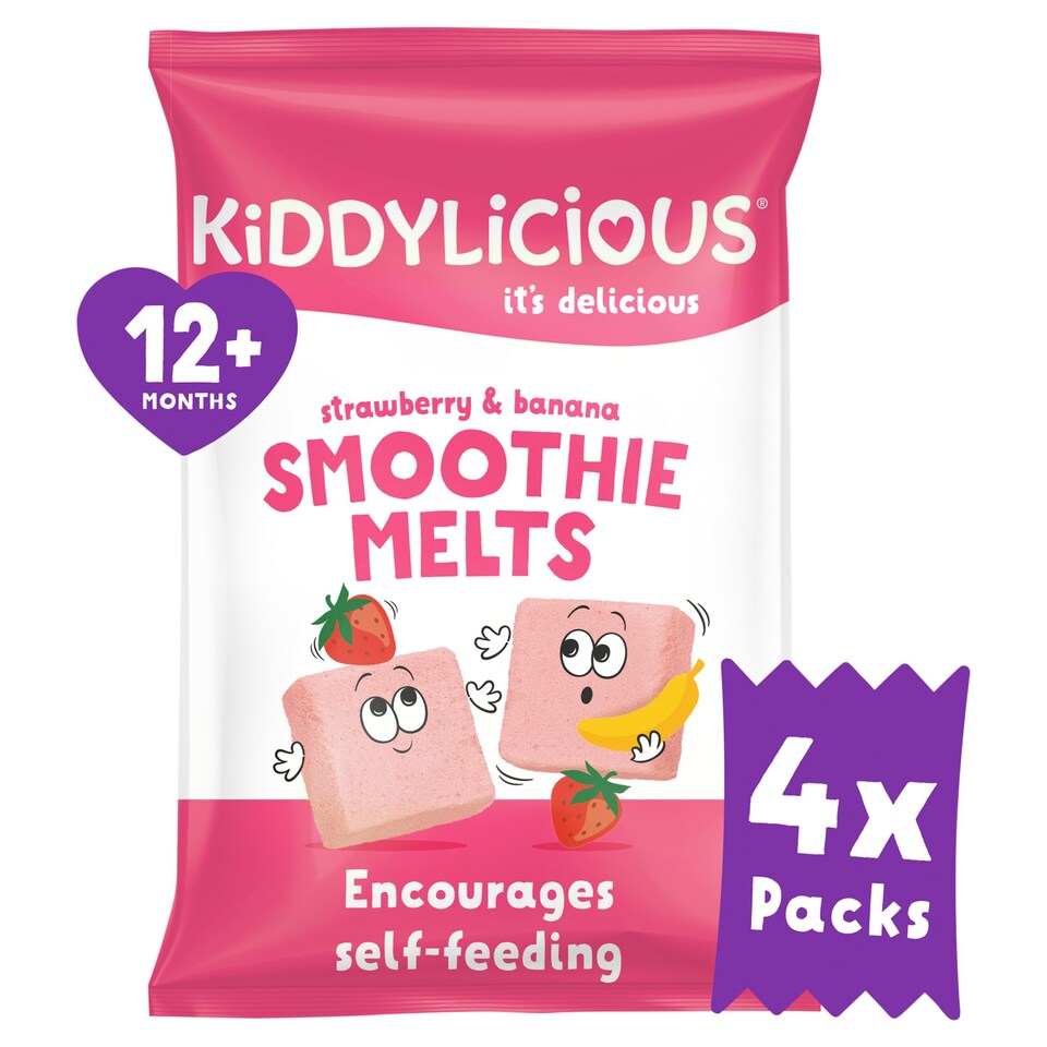 Kiddylicious Strawberry & Banana Melt 12M+4Pk 24G - Tesco Groceries