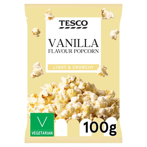 Tesco Vanilla Flavoured Popcorn 100g - Tesco Groceries