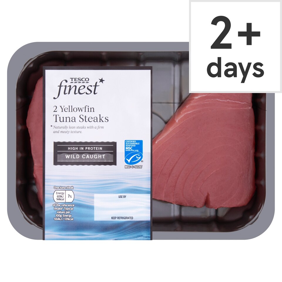 Tesco Finest 2 Yellow Fin Tuna Steaks 240G - Tesco Groceries