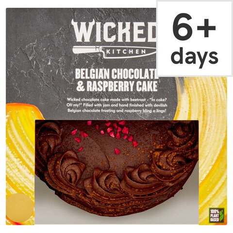 Wicked Kitchen Belgian Chocolate and Raspberry Cake. 100% Plant Based ...