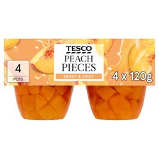 Tesco Peach Pieces 4X120g - Tesco Groceries