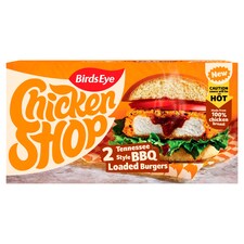 Birds Eye Chicken Shop 2 Tennessee Style BBQ Loaded Burgers 250g ...
