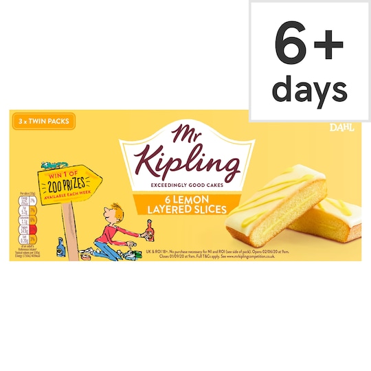 Mr Kipling Lemon Slice 6 Pack - Tesco Groceries