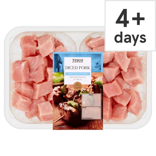 Tesco Fresh Diced Pork Topside 500G - Tesco Groceries
