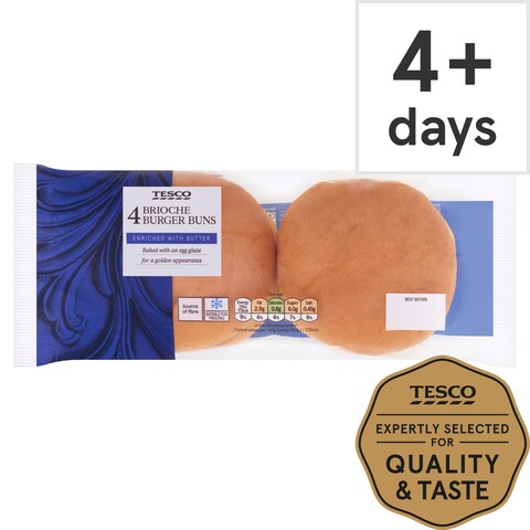 Tesco 4 Brioche Buns - Tesco Groceries