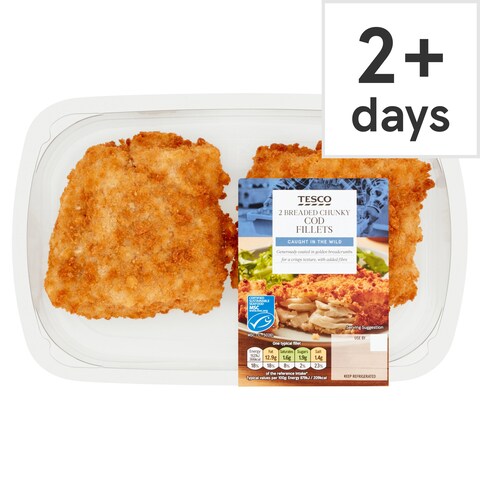 Tesco 2 Breaded Chunky Cod 350G - Tesco Groceries