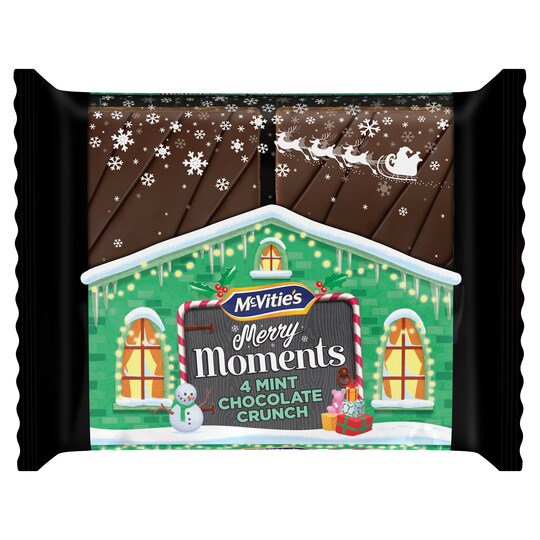 Mcvities Merry Moments Mint Chocolate Crunch 4 Pack - Tesco Groceries