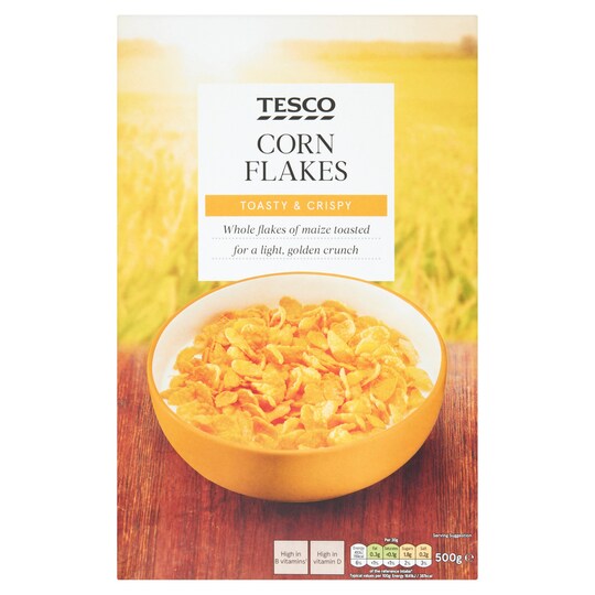 Tesco Cornflakes Cereal 500G - Tesco Groceries