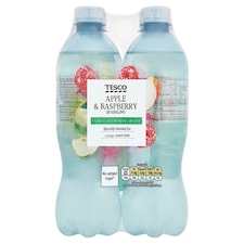 Tesco Apple & Raspberry No Added Sugar Sparkling Water 4X500ml - Tesco ...