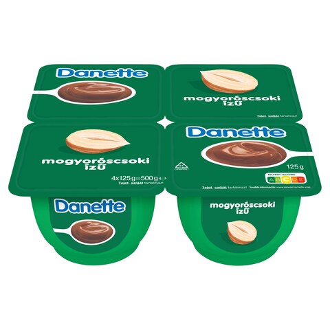 Danone Danette Hazelnut Chocolate Flavoured Pudding 4 x 125 g (500 g ...