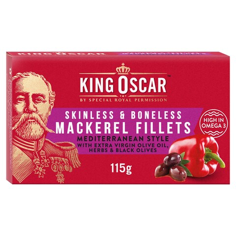 King Oscar Skinless And Boneless Mackerel Fillets Mediterranean 115G ...