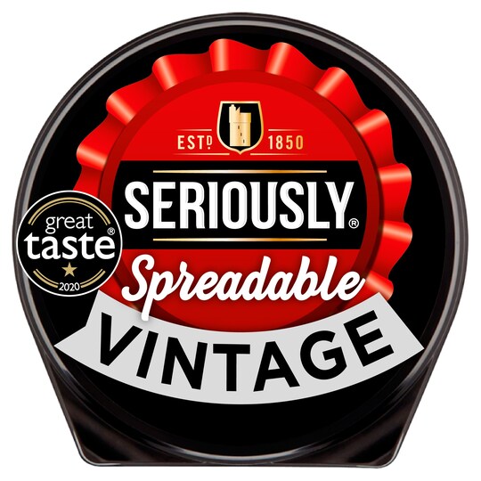 Seriously Cheese Vintage Cheddar Spreadable 125G - Tesco Groceries