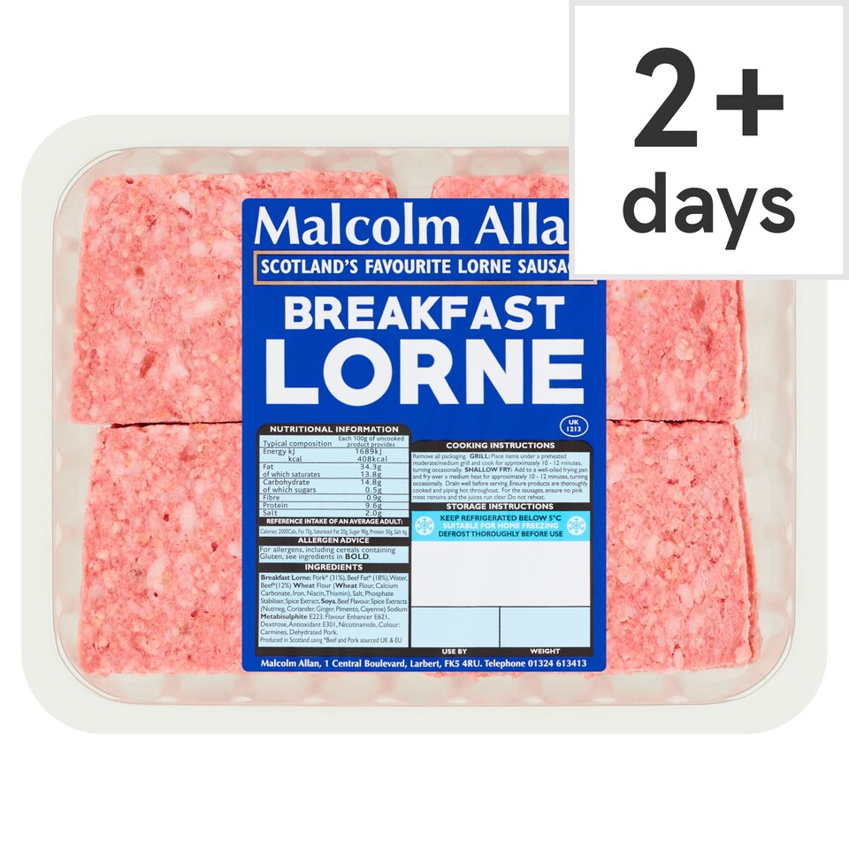 Malcolm Allan Breakfast Lorne 450G - Tesco Groceries