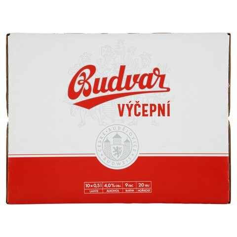 Budvar Draft Light Draft Beer MLP 10 x Bottle 0.5L - Tesco Groceries