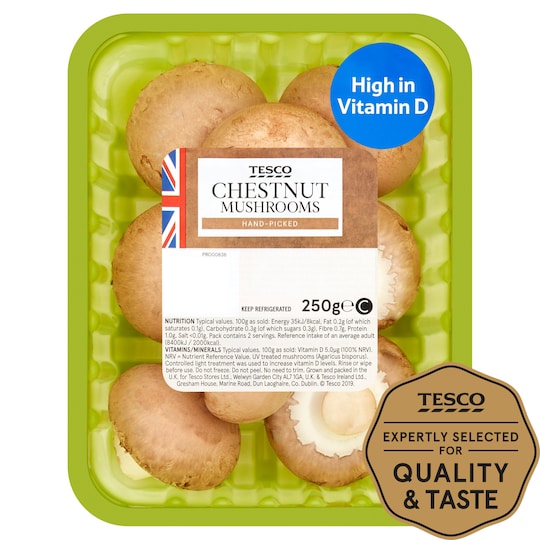 Tesco Chestnut Mushroom 250G(C) - Tesco Groceries