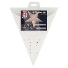 Snow Meister SM2458 10 LED meleg fehér világító papírcsillag dekoráció ...