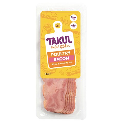 Takul Halal Kitchen Poultry Bacon 80G - Tesco Groceries