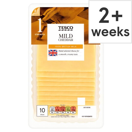 Tesco Mild 10 Cheddar Slices 250G - Tesco Groceries