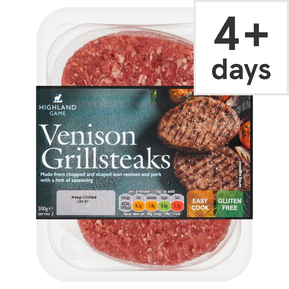 Highland Game Venison Grill Steaks 300G - Tesco Groceries