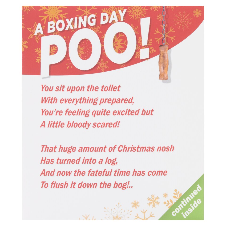 Emotional Rescue Christmas Card A Boxing Day Poem - Tesco Groceries
