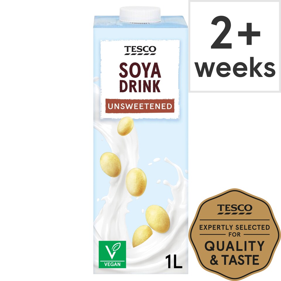 Tesco Soya Drink Unsweetened 1Ltr - Tesco Groceries
